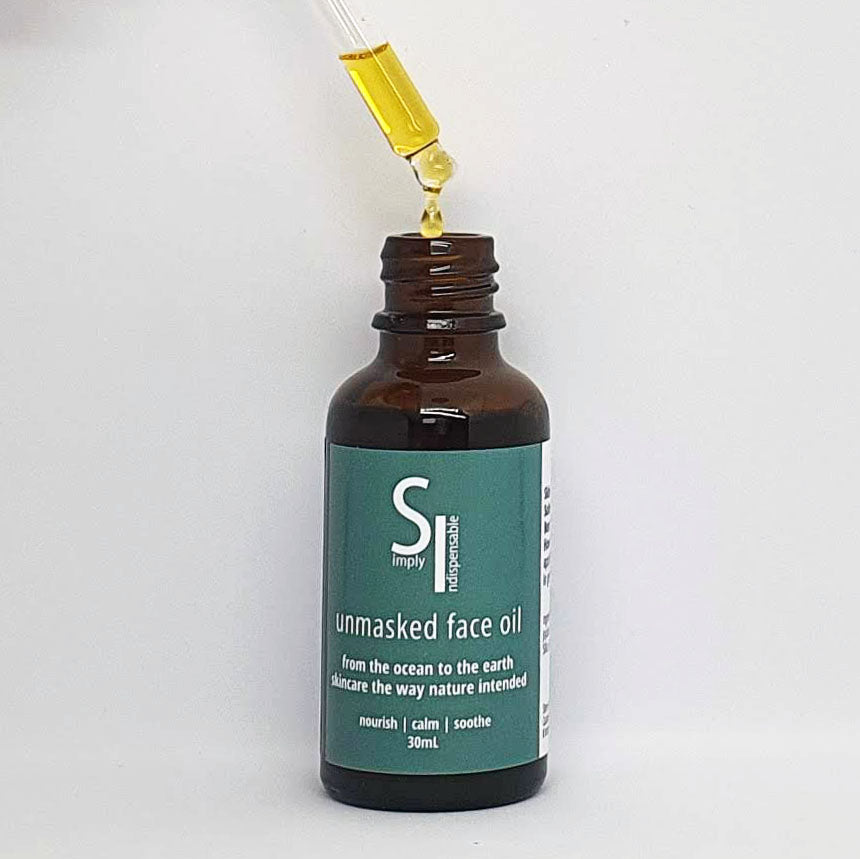 Unmasked Face Oil - Nourish | Calm | Soothe - 30ml. Ingredients with C ...