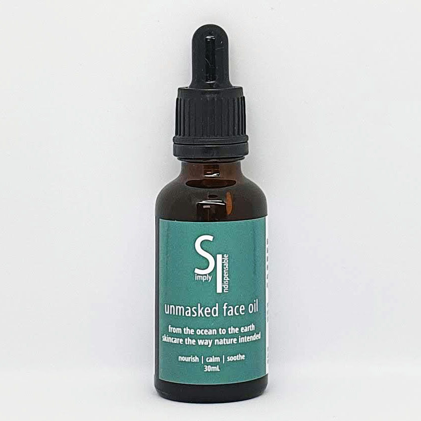 Unmasked Face Oil - Nourish | Calm | Soothe - 30ml. Ingredients with C ...